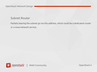 Mastering OpenStack - Episode 13 - Network Design | PPT
