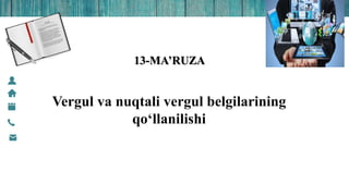 13-mavzu. O'zbek tilining imlo muammolari.pptx