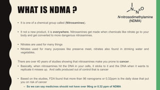 The story of Ranitidine and NDMA | PPT
