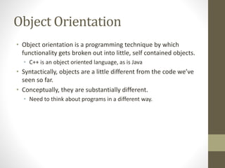 CPP13 - Object Orientation | PPTX