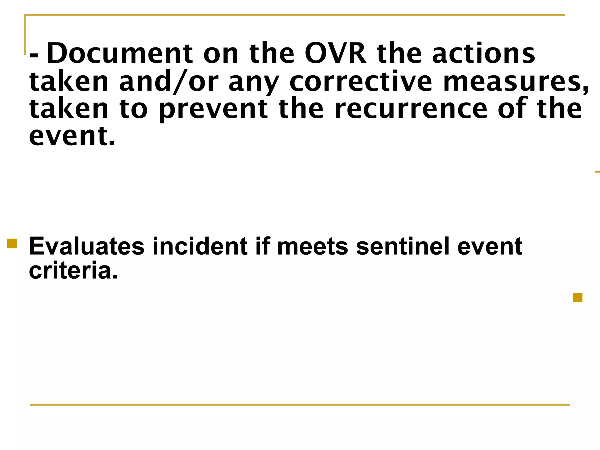 occurrence variance reporting | PPT