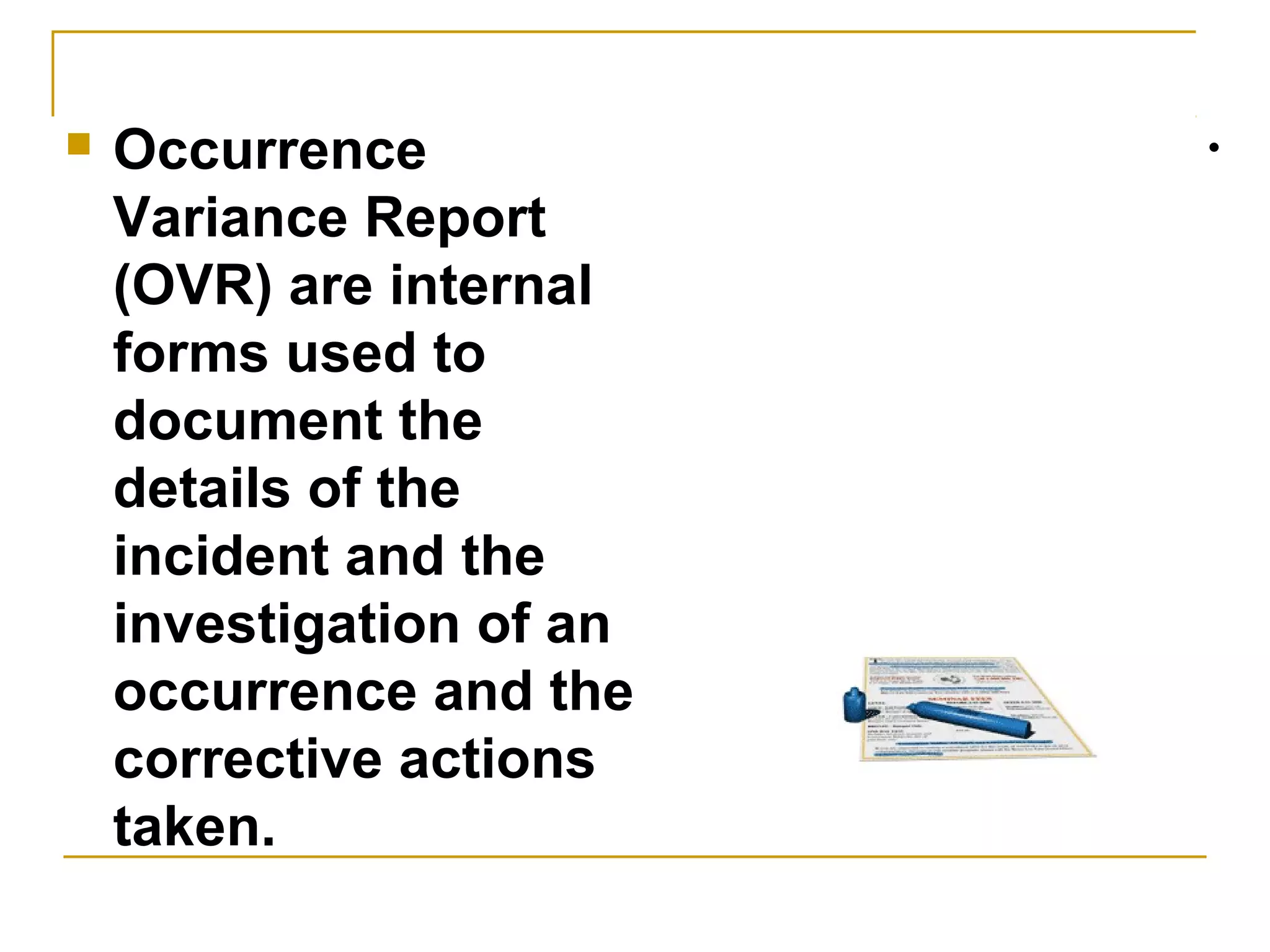 occurrence variance reporting | PPT