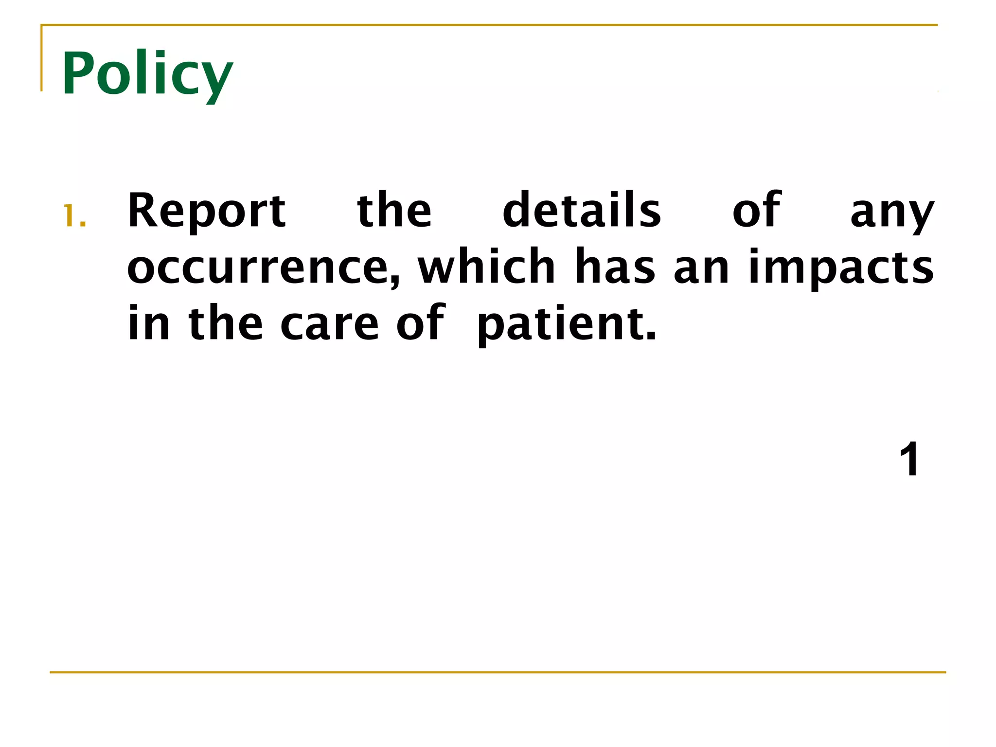 occurrence variance reporting | PPT