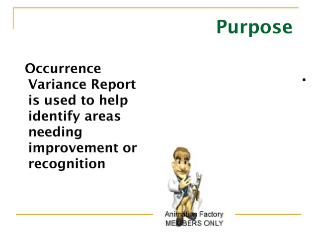 occurrence variance reporting | PPT