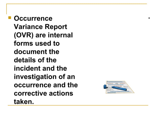 occurrence variance reporting | PPT
