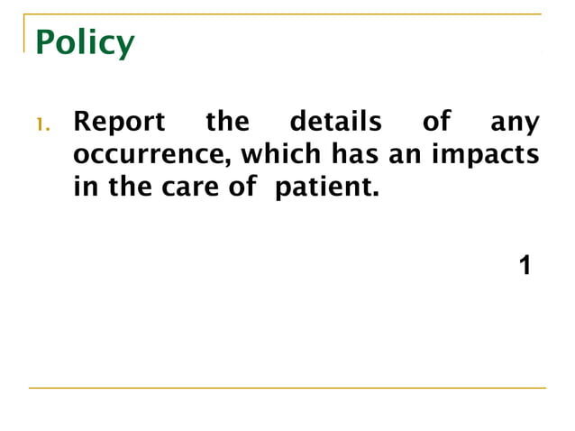 occurrence variance reporting | PPT