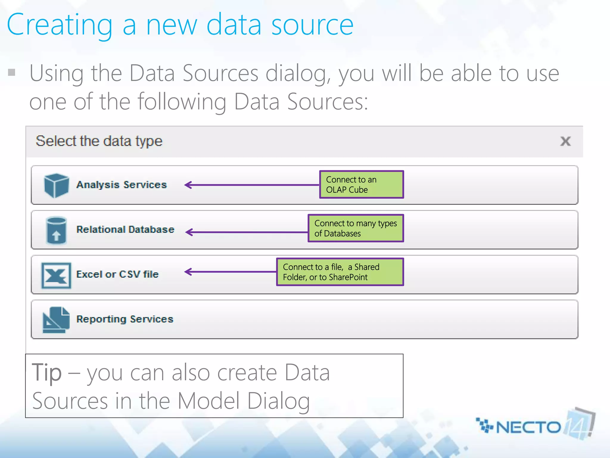 13 - Panorama Necto 14 building models - visualization & data discovery solution | PPT