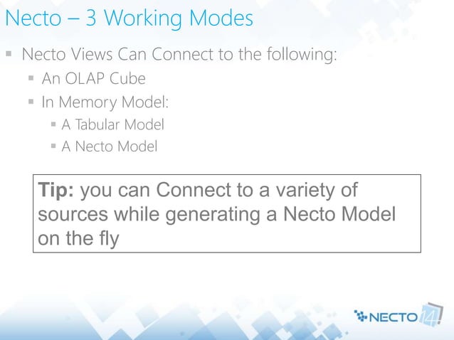 13 - Panorama Necto 14 building models - visualization & data discovery solution | PPT