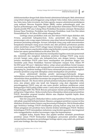 Posdaya Sebagai Alternatif Pemerataan Pendidikan Anak Usia Dini | PDF