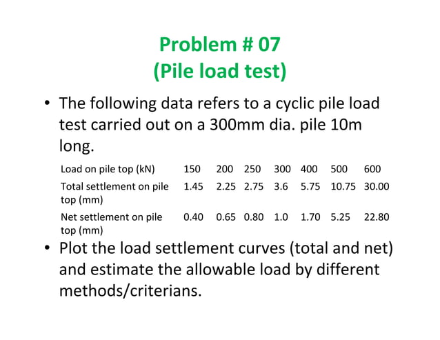 Problems on piles and deep footing | PDF | Civil Engineering Industry ...