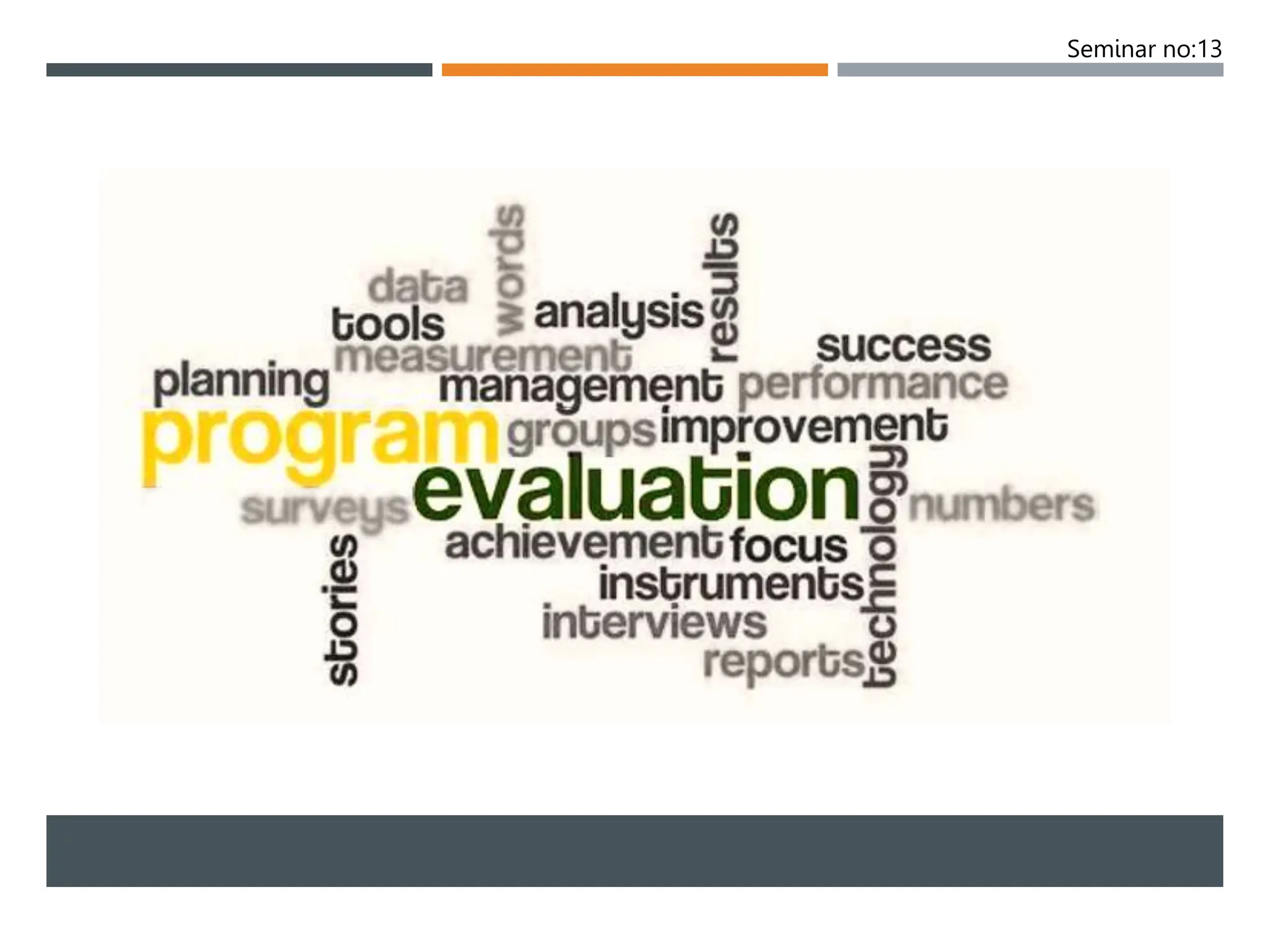 PROGRAM EVALUATION | PPTX