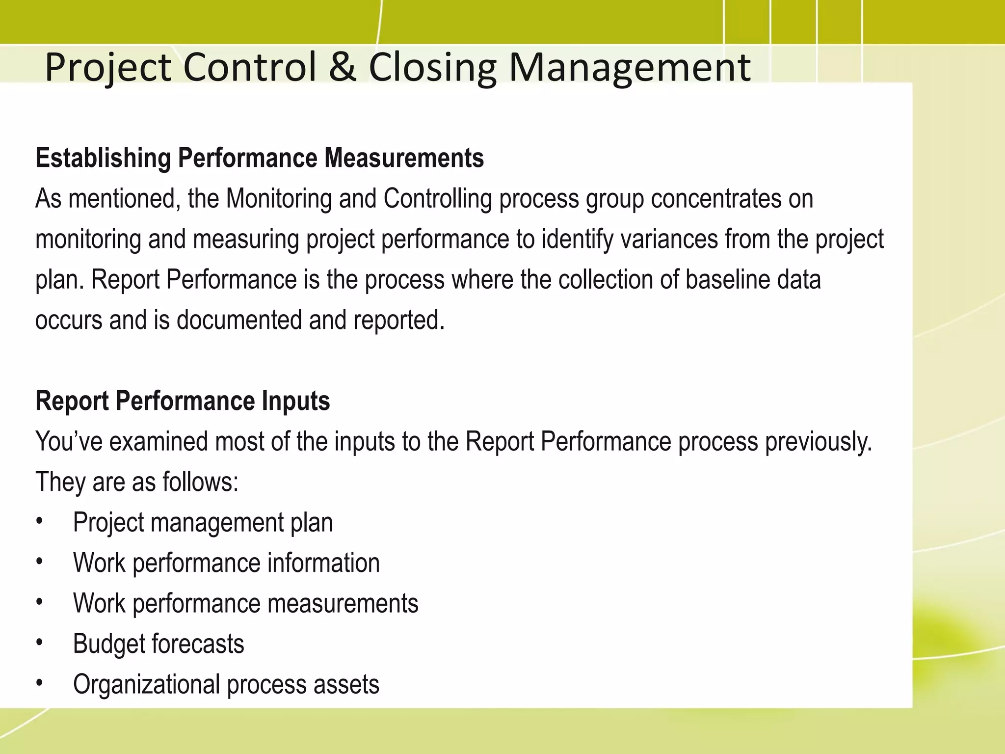 13 project control & closing management | PPT