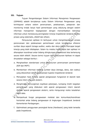 13 proposal software simwas - sistem informasi pengawasan - software ...