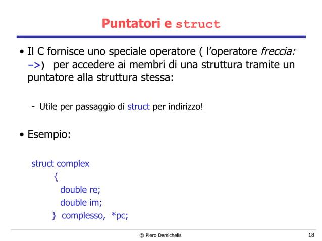 13 Puntatori E Memoria Dinamica | PPT | Programming Languages | Computing