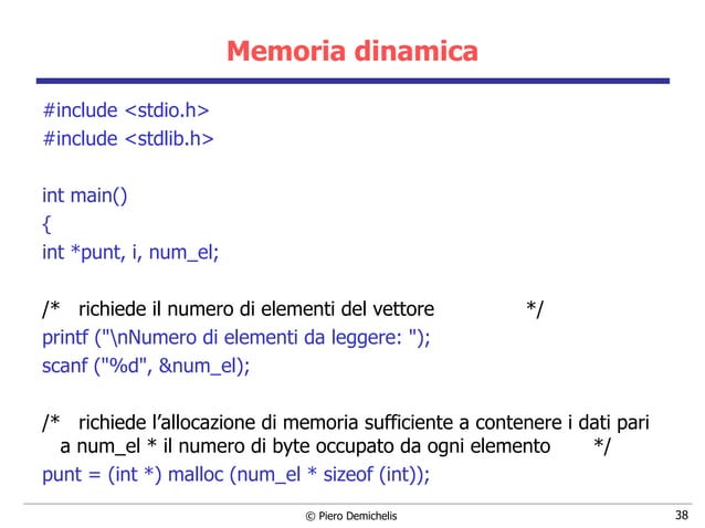13 Puntatori E Memoria Dinamica | PPT | Programming Languages | Computing