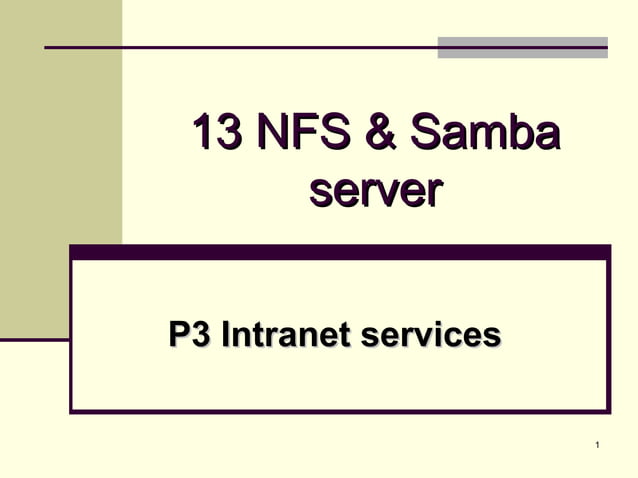 13 samba nfs server | PPT