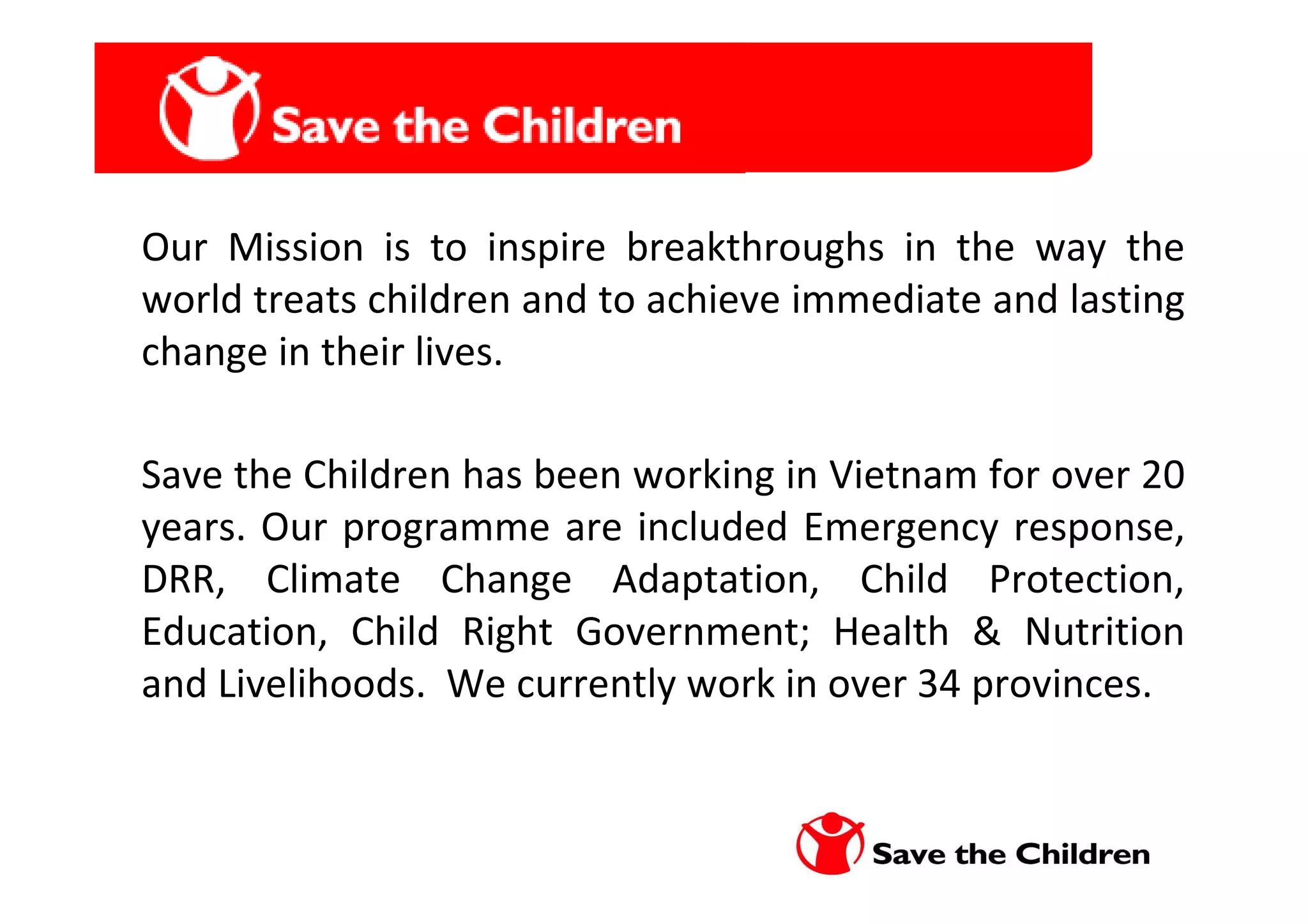 13. Save the Children - CCA program overview | PDF