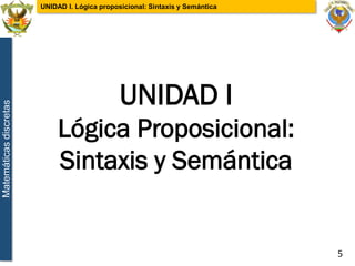 UNIDAD 1 Logica Proposicional Sintaxis y Semantica | PDF