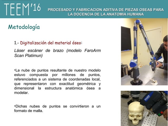 Processesing and additive manufacturing of bones for the teaching of ...