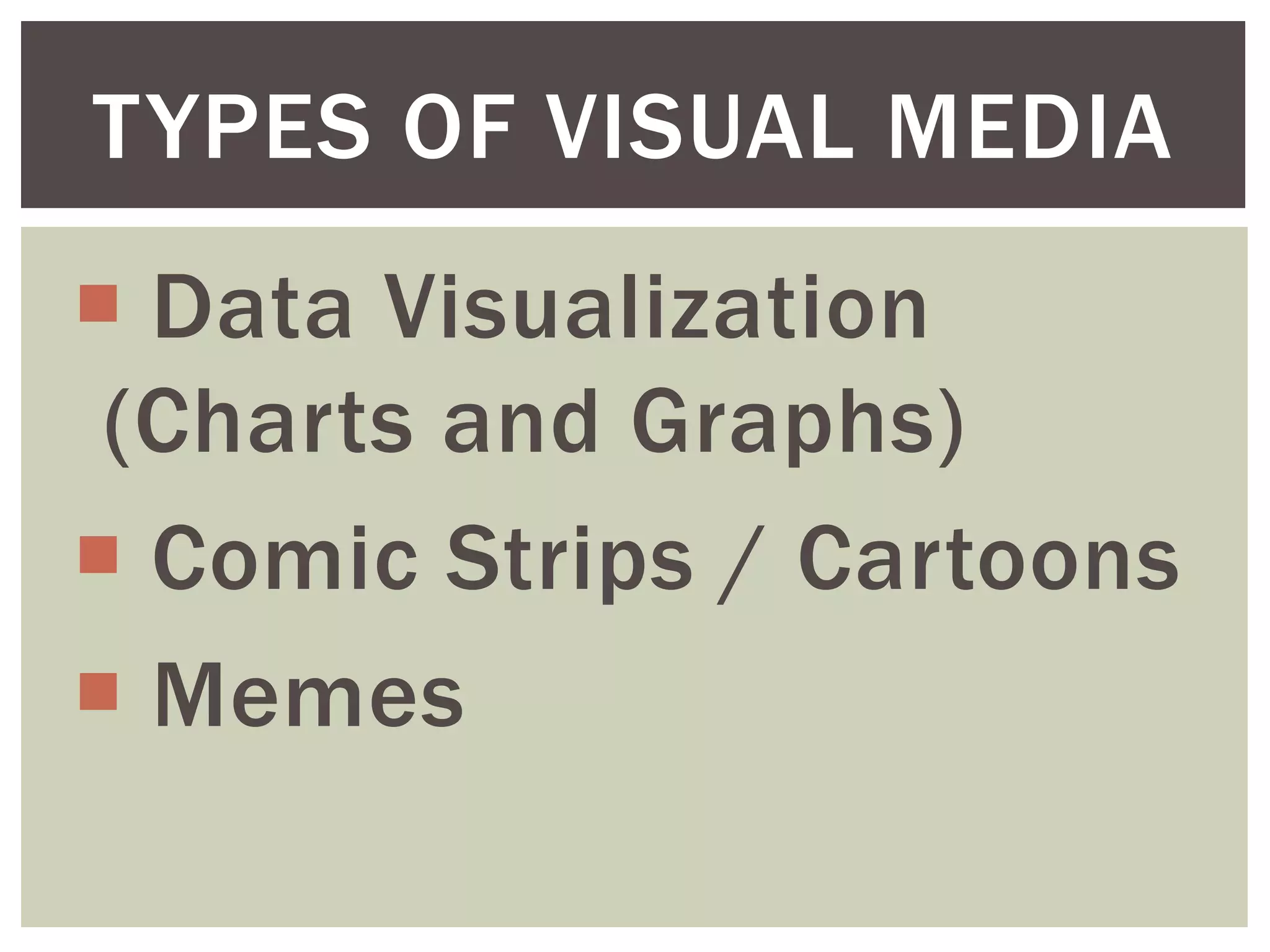 Visual Media and Information - Media and Information Literacy (MIL) | PPTX