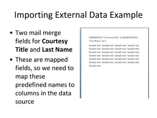 13 wordprocessing ml subject - mail merge | PPTX