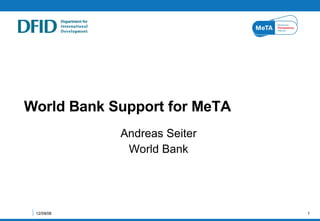 World Bank Support For MeTA | PPT