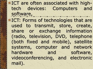 ICTs | PPTX | Internet | Computing