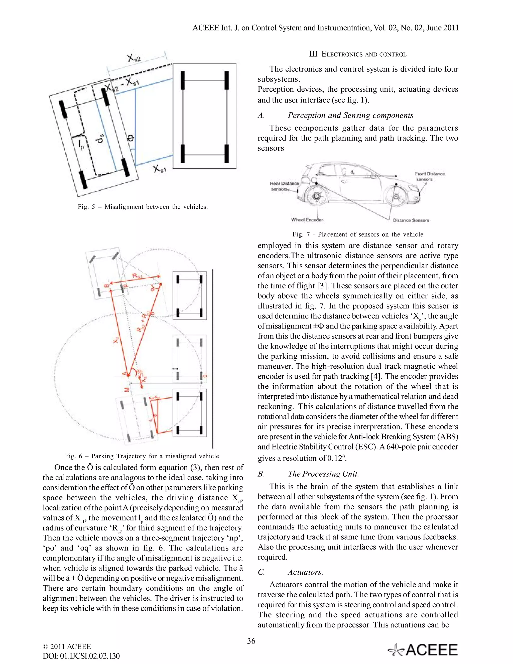 Autonomous Parallel Parking Methodology for Ackerman Configured Vehicles | PDF