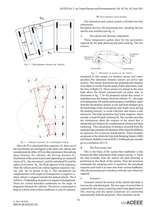 Autonomous Parallel Parking Methodology for Ackerman Configured Vehicles | PDF