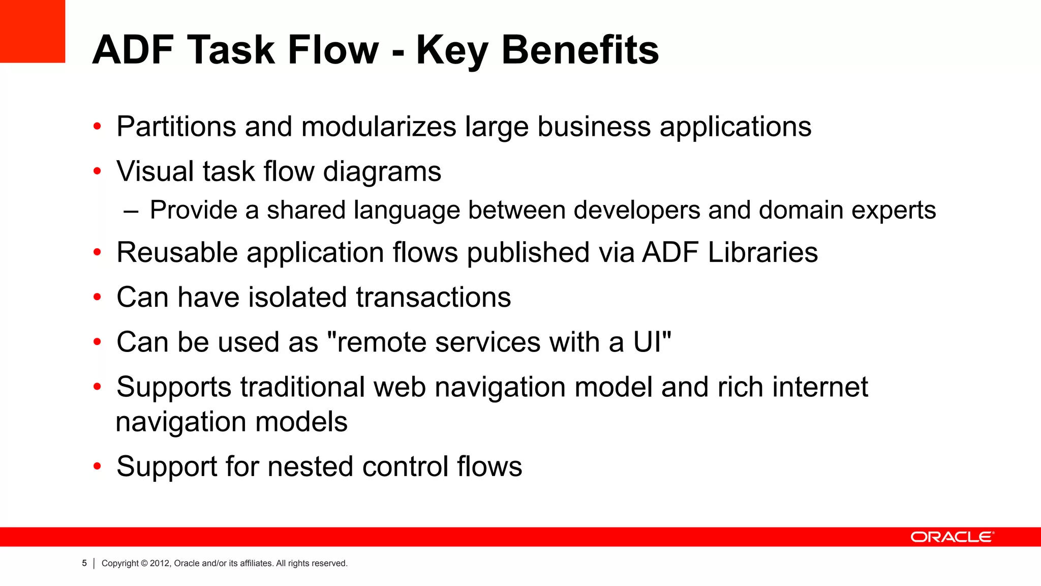 Oracle ADF Architecture TV - Design - Task Flow Overview | PPT