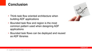 Oracle ADF Architecture TV - Design - Task Flow Overview | PPT
