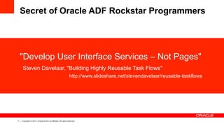Oracle ADF Architecture TV - Design - Task Flow Overview | PPT