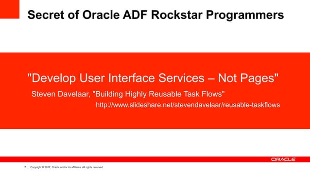 Oracle ADF Architecture TV - Design - Task Flow Overview | PPT