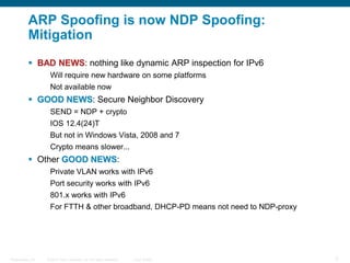 Eric Vyncke - IPv6 Security Vendor Point of View | PPTX | Computer Networking | Computing