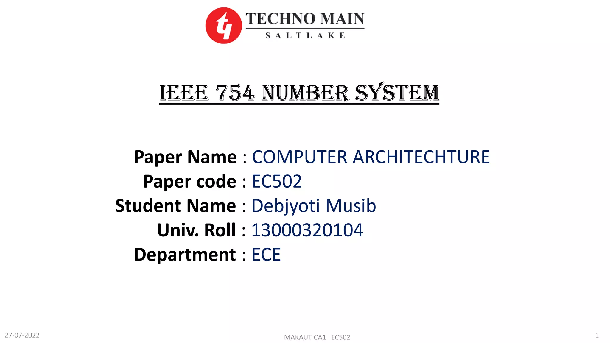 IEEE 754 NUMBER SYSTEM | PDF