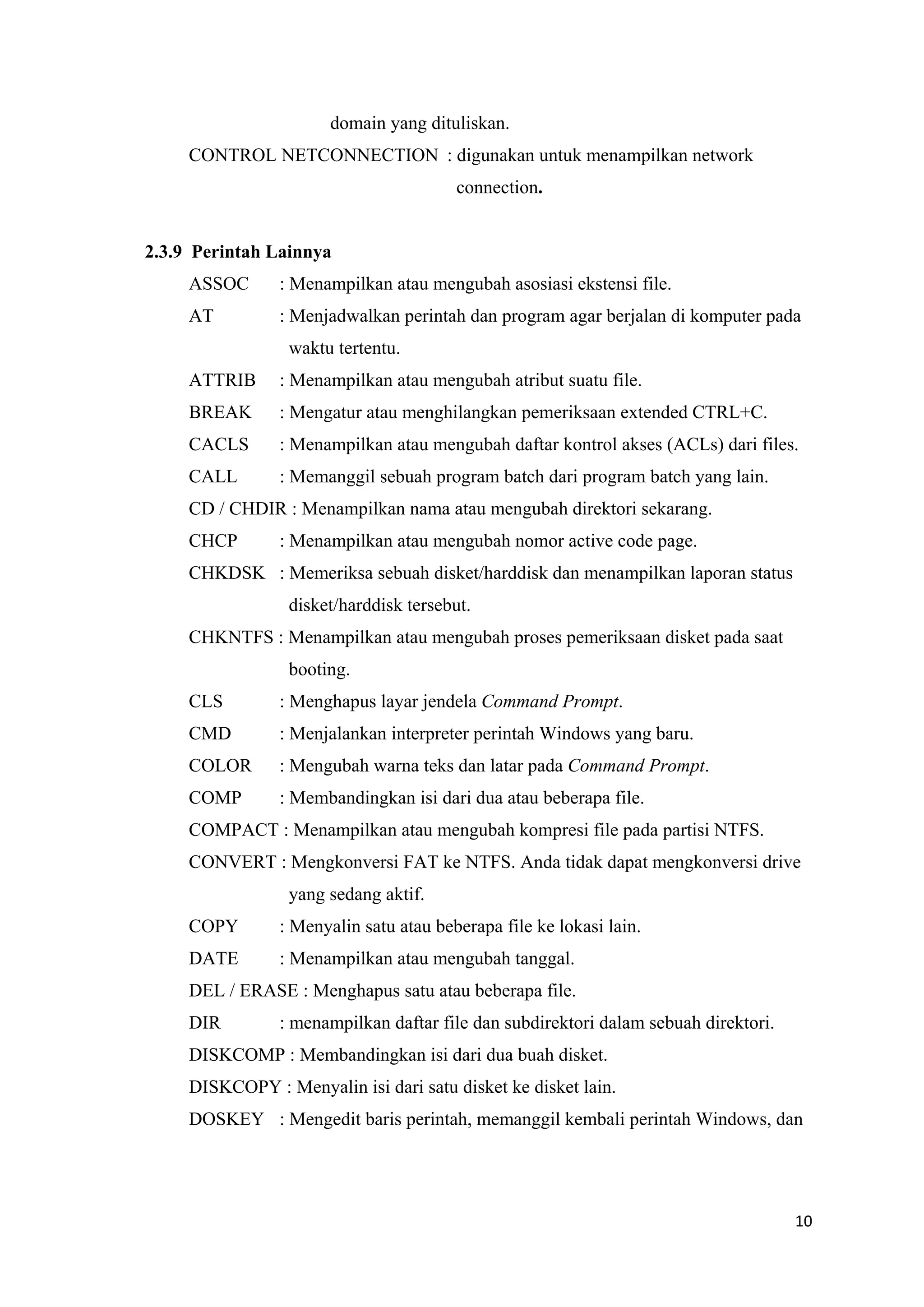 makalah perintah dasar windows (command prompt) | PDF