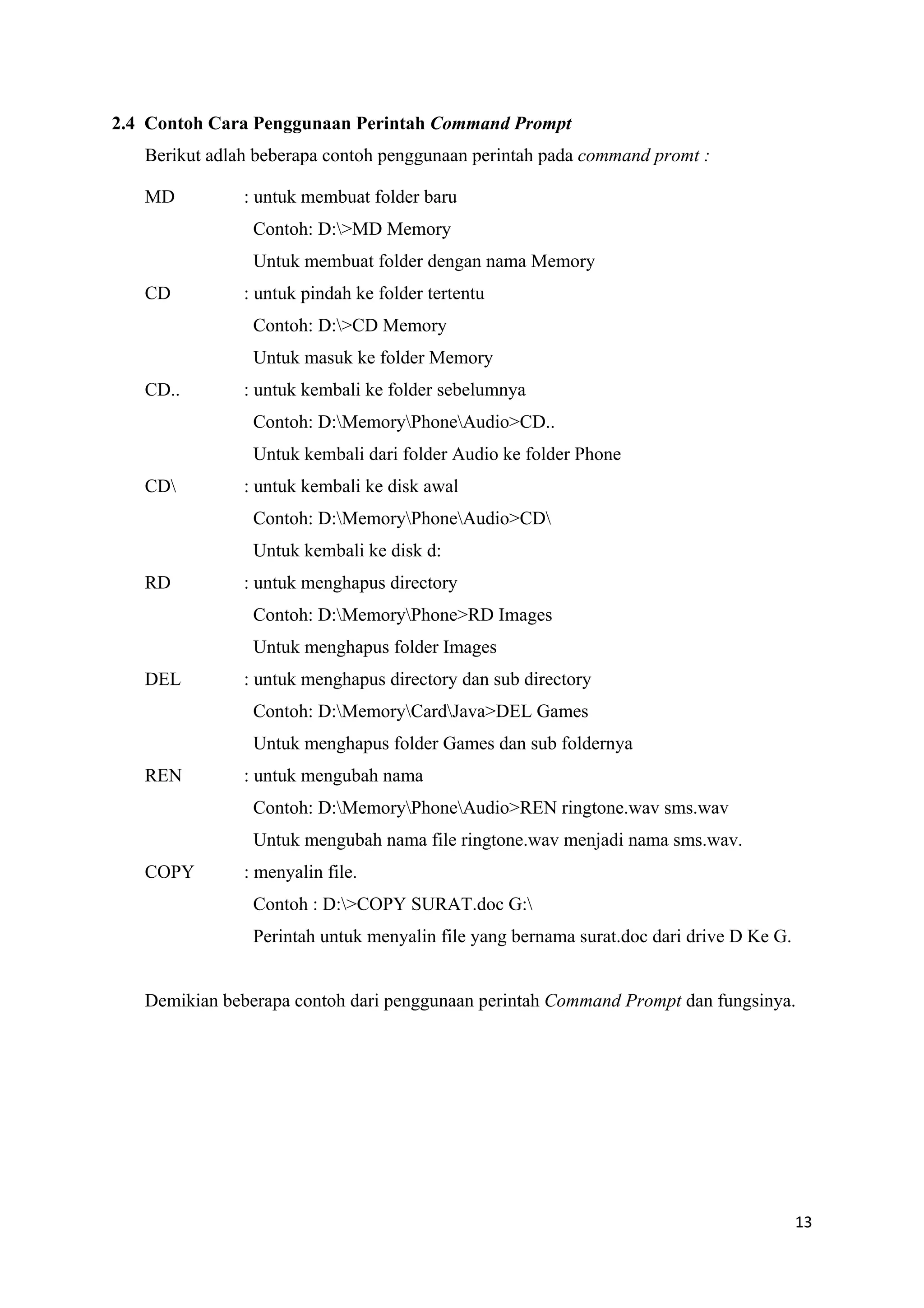 makalah perintah dasar windows (command prompt) | PDF