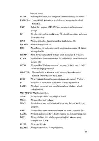 makalah perintah dasar windows (command prompt) | PDF