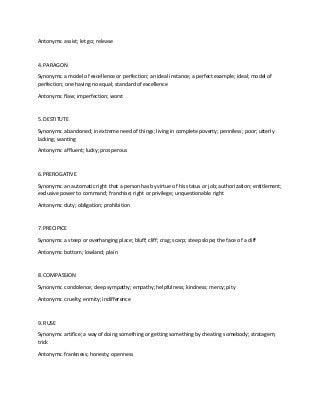 1300 Gre Words | PDF