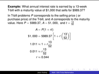Simple Interest Examples