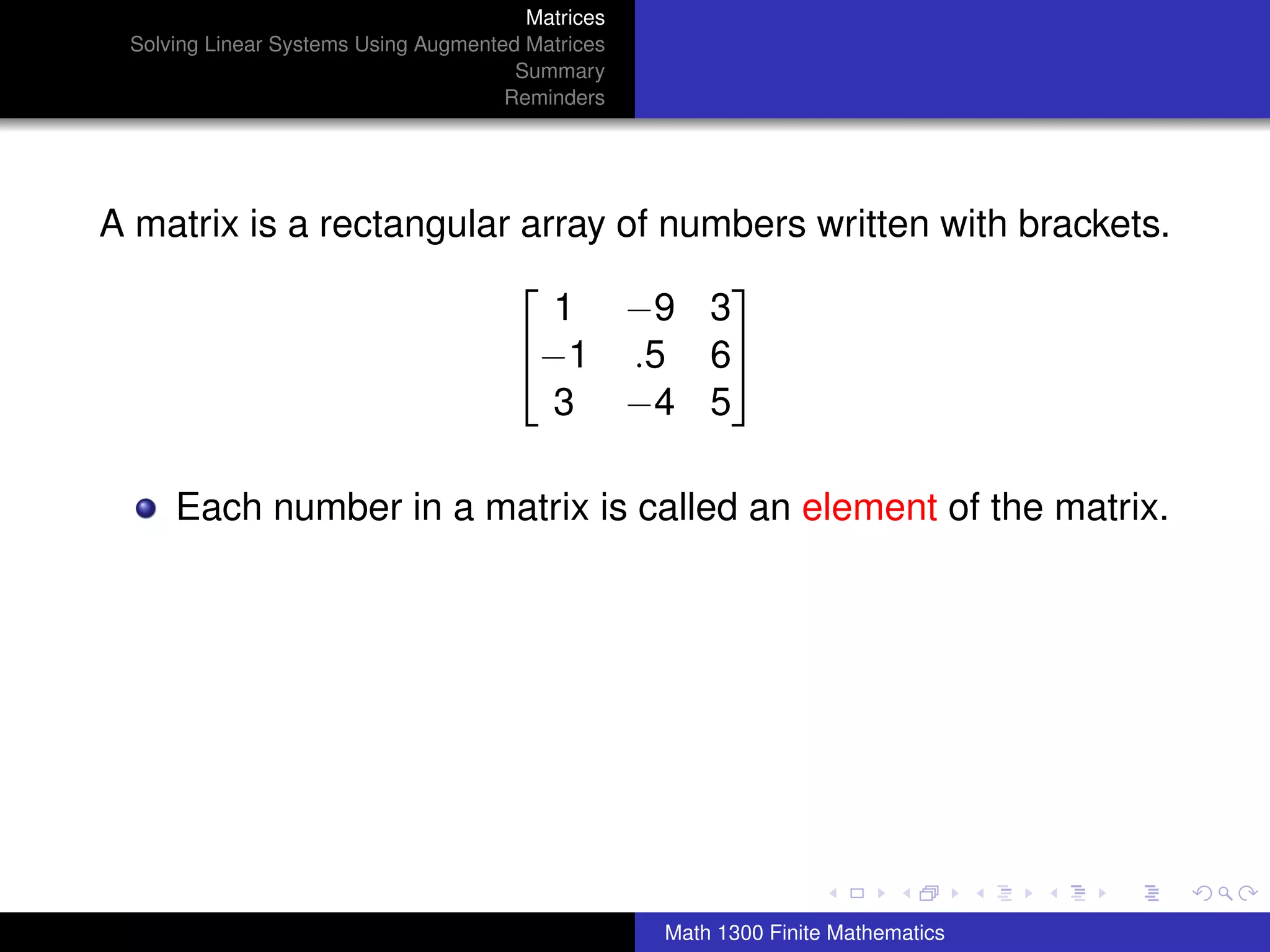 Math 1300: Section 4-2 Systems of Linear Equations; Augmented Matrices | PDF