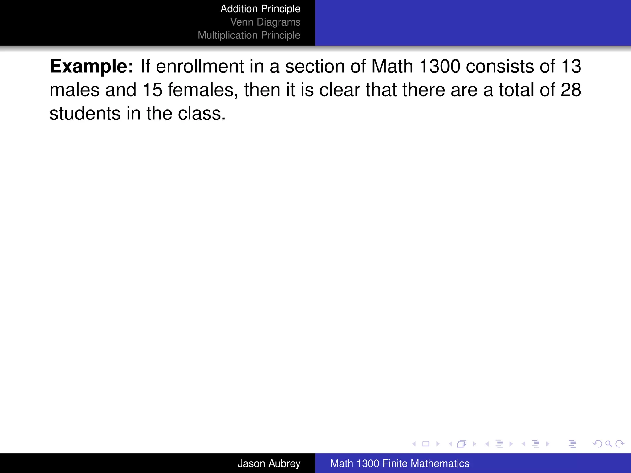 Math 1300: Section 7- 3 Basic Counting Principles | PDF