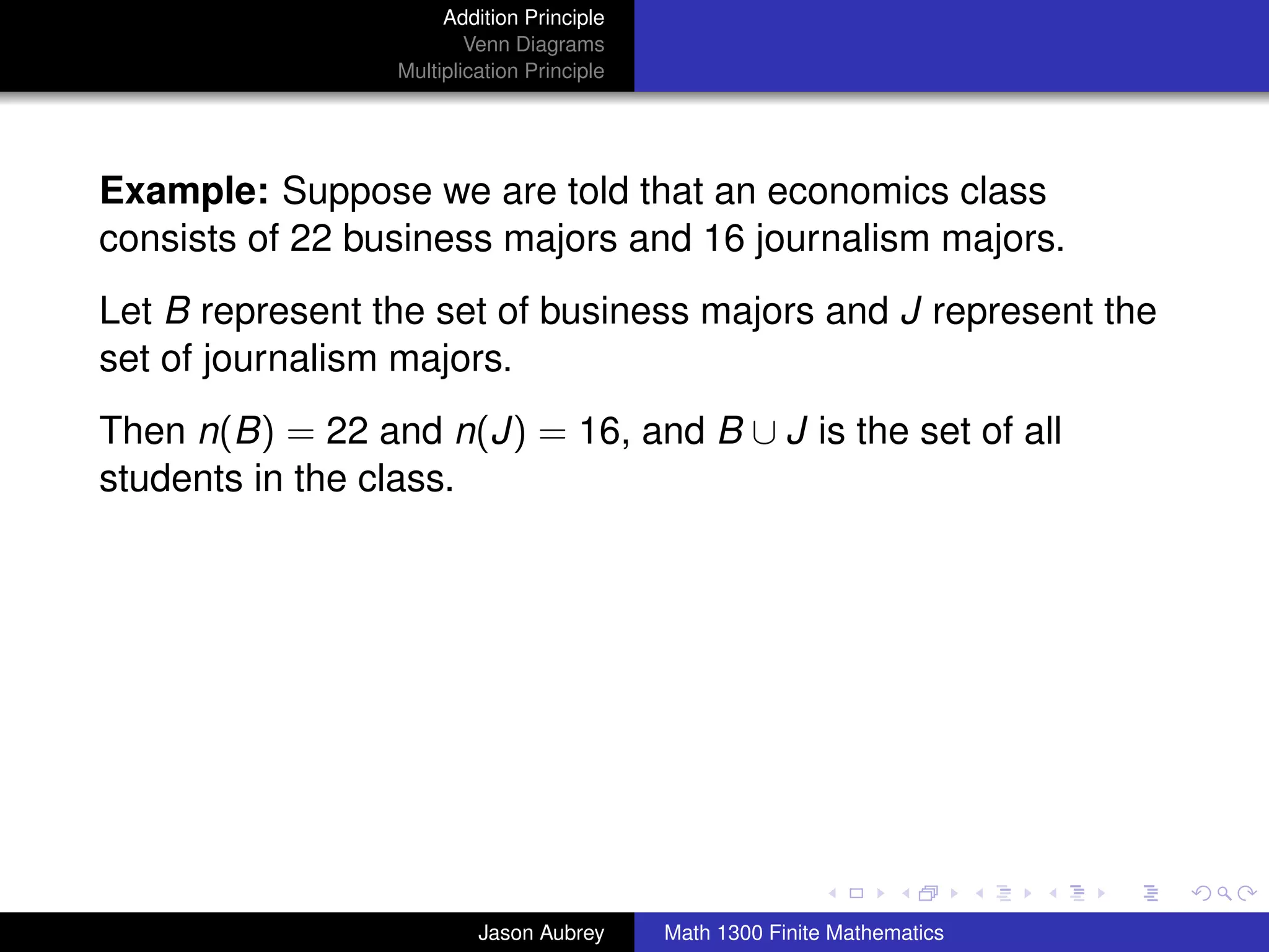 Math 1300: Section 7- 3 Basic Counting Principles | PDF