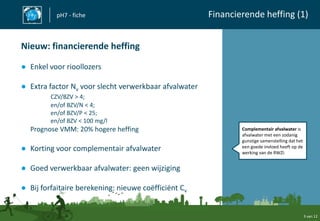 Fiche: Nieuwe regels afvalwaterheffing | PPTX | Chemistry | Science