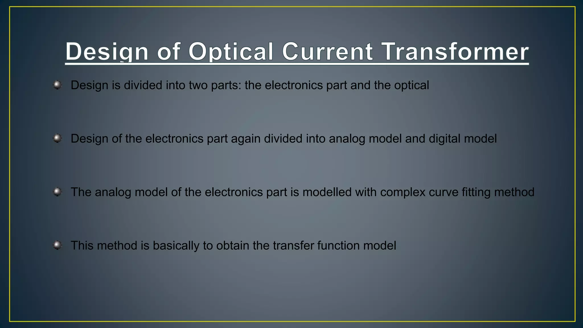 Optical Current Transformer | PPTX