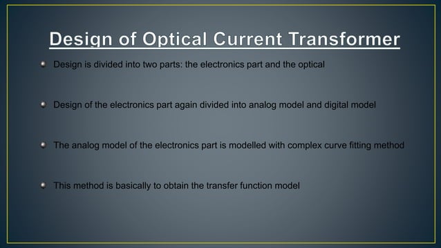 Optical Current Transformer | PPTX | Physics | Science