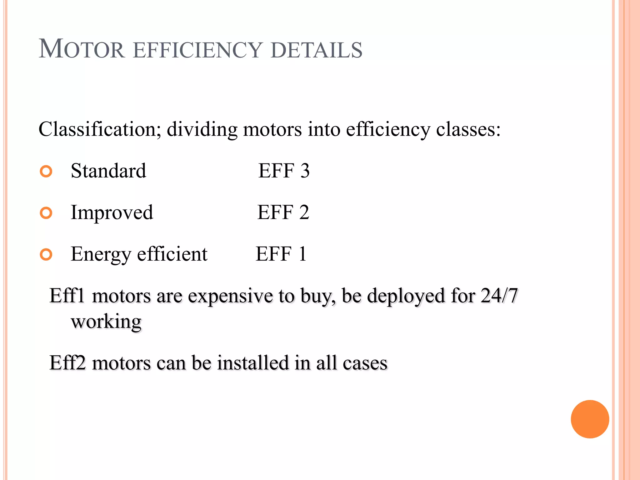 Energy efficient motors | PPTX