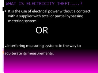 ELECTRICITY THEFT | PPTX