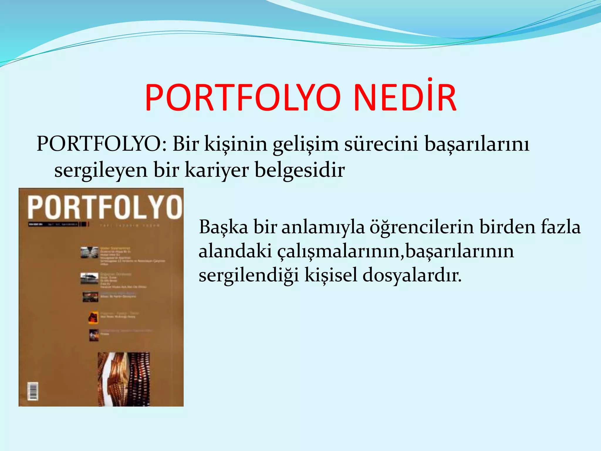 elektronik portfolyo nedir nasıl hazırlanır | PPSX