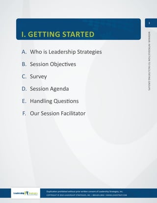 An Introduction to Facilitating Groups - Handout | PDF | Web ...